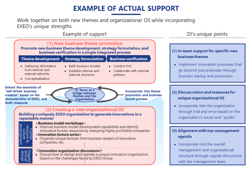 In-team support for the Innovation Promotion Department (IBEX ...